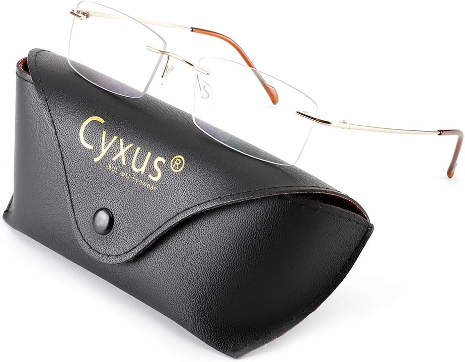 Amazon.com: Cyxus Titanium Glasses for Men/Women, Blue Light Blocking ...