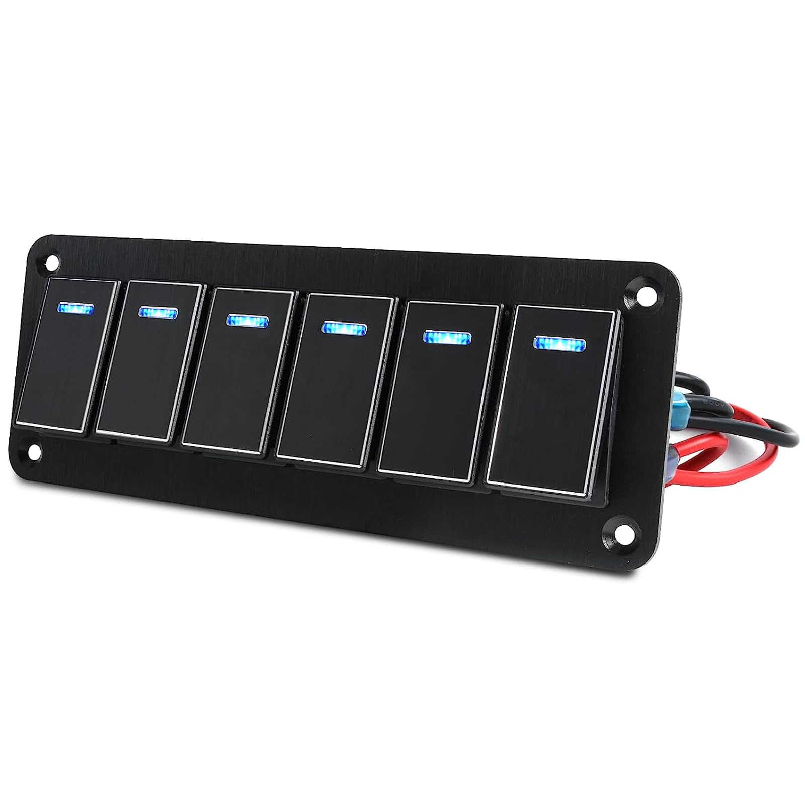 6 Gang Waterproof Rocker Switch Panel, Toggle Switch Panel, 12V/24V ...
