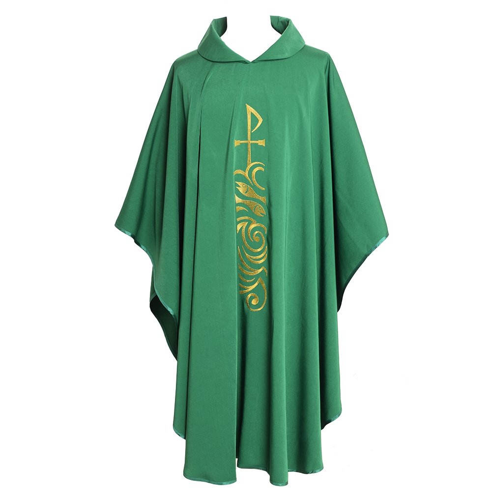 Mua BLESSUME Priest Chasuble Green Embroidered Catholic Church Robe ...