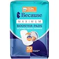 Amazon.com: Because Maximum Incontinence Booster Pads, Adult Diaper ...
