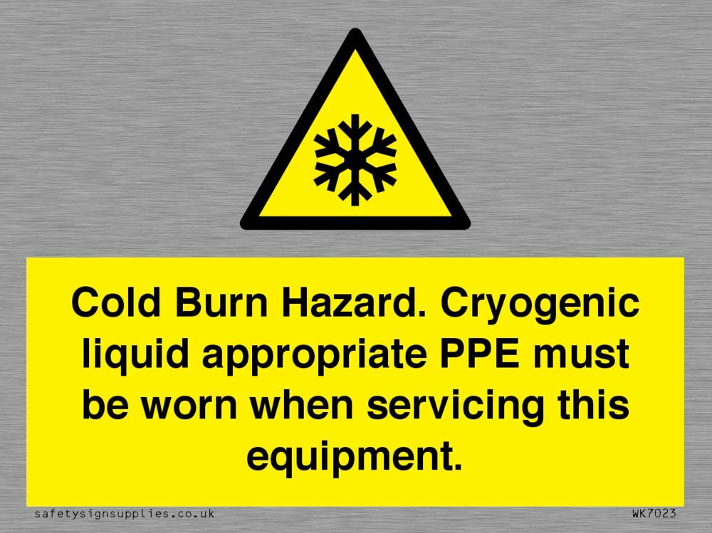 Cold Burn Hazard. Cryogenic liquid appropriate PPE must be worn when ...