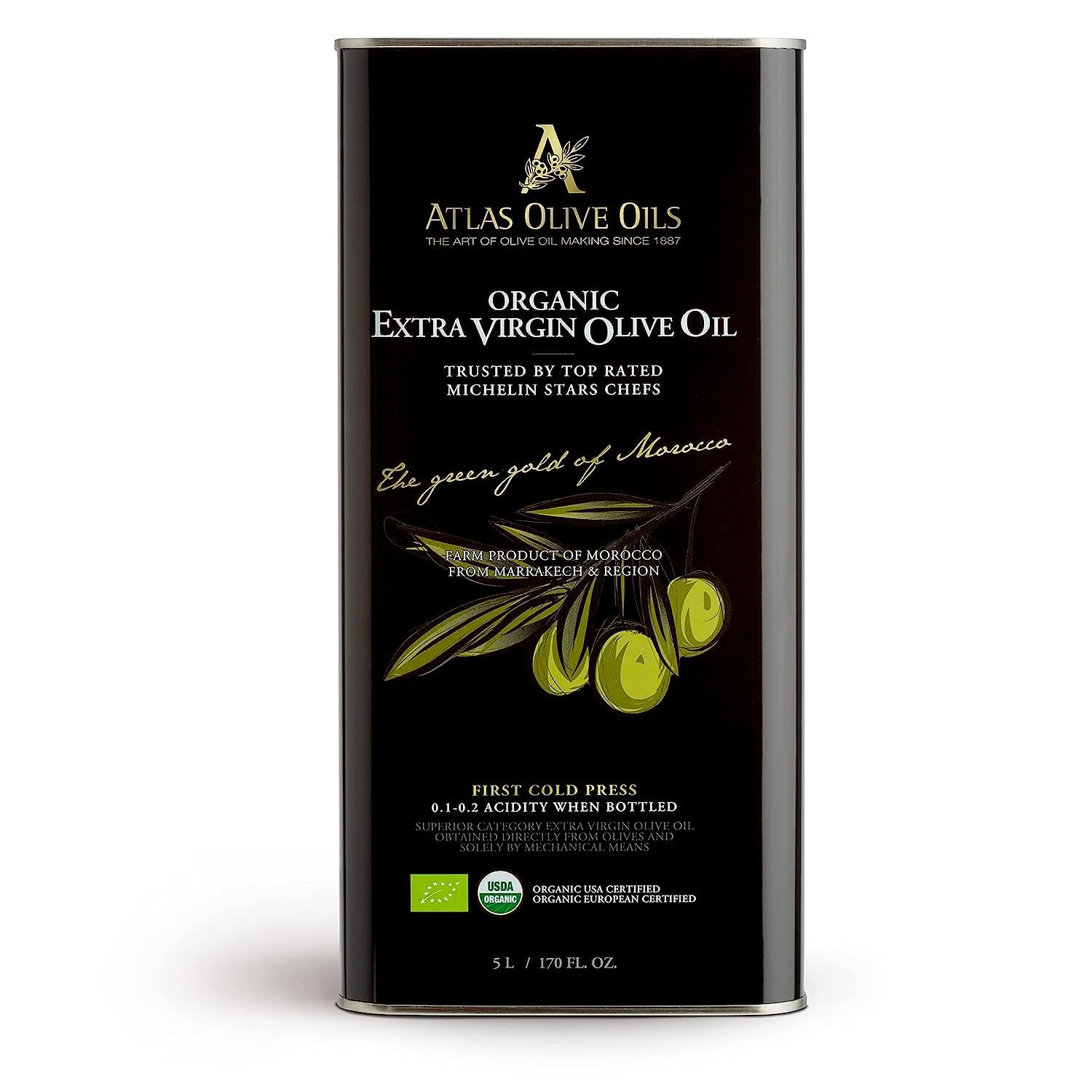 Mua A ATLAS OLIVE OILS Bulk Organic Cold Pressed Moroccan Extra Virgin ...