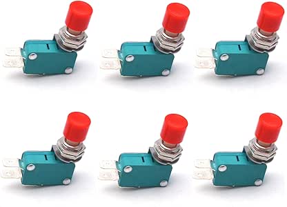 Antrader 6PCS DS438-448 SPDT 12MM Push Button Micro Limit Mini Switch ...