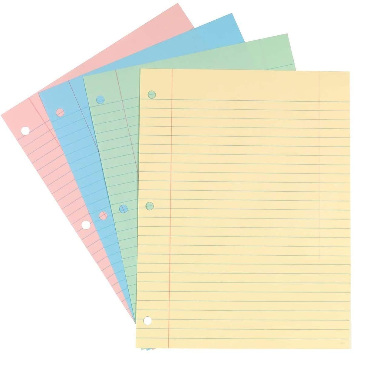 Mua 1InTheOffice Wide Filler Paper, Loose Leaf Binder Paper, Pastel, 8 ...