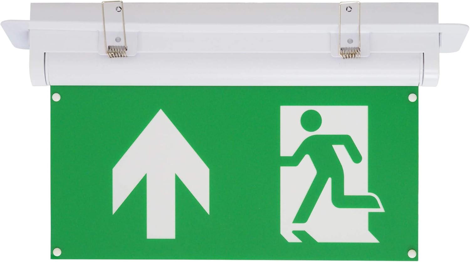 LED Emergency 4 in 1 Exit Sign – Recessed/Hanging/Surface/Vertical + 4 ...