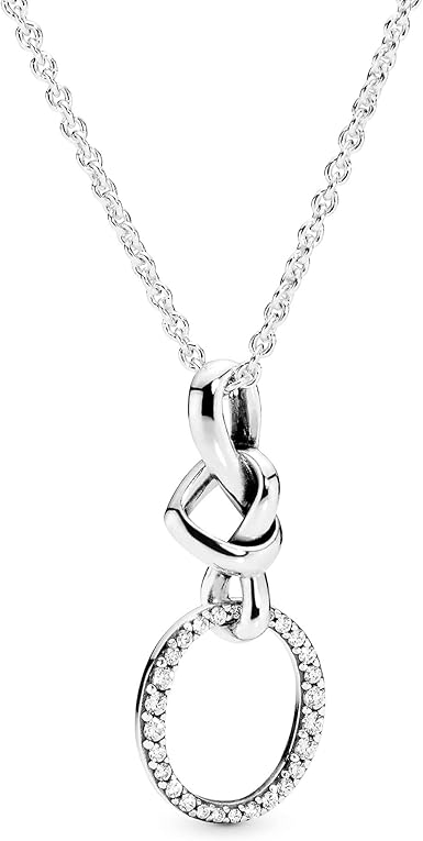 Amazon.com: Pandora Jewelry Knotted Heart Pendant Cubic Zirconia ...