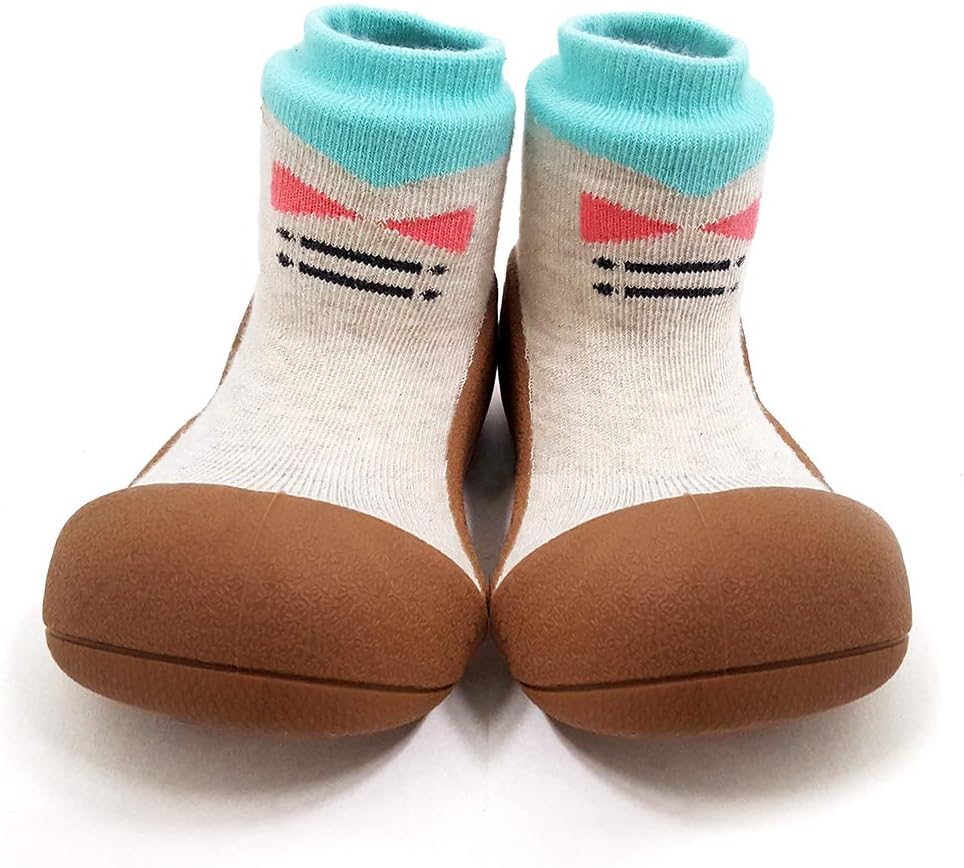 Attipas - Calcetines para bebé con suela de goma para primeros pasos ...