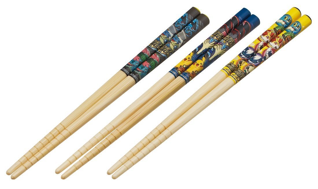 The Pokemon Pocket Monster Design Japanese Bamboo Chopsticks (Set of 3 ...