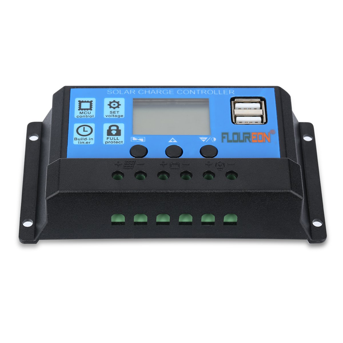 FLOUREON 30A Solar Laderegler Solarregler Solar PWM mit USB LCD-Anzeige ...