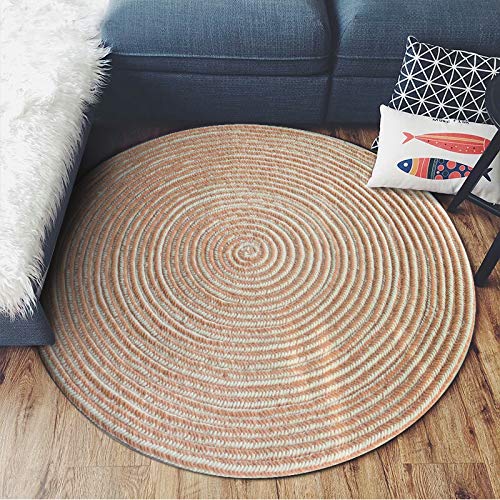 Hand Woven Round Area Rugs Living Room Bedroom Study Computer Chair ...