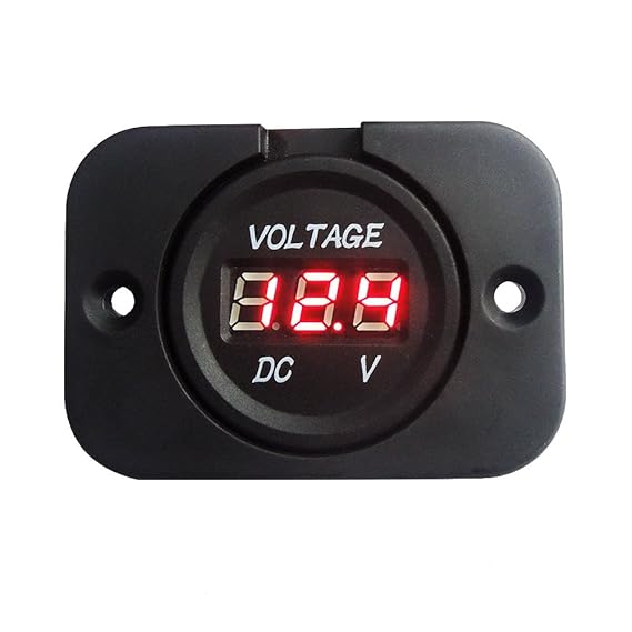 uniquegoods DC 12-24V Red LED Digital Display Voltage Panel Volt Meter ...
