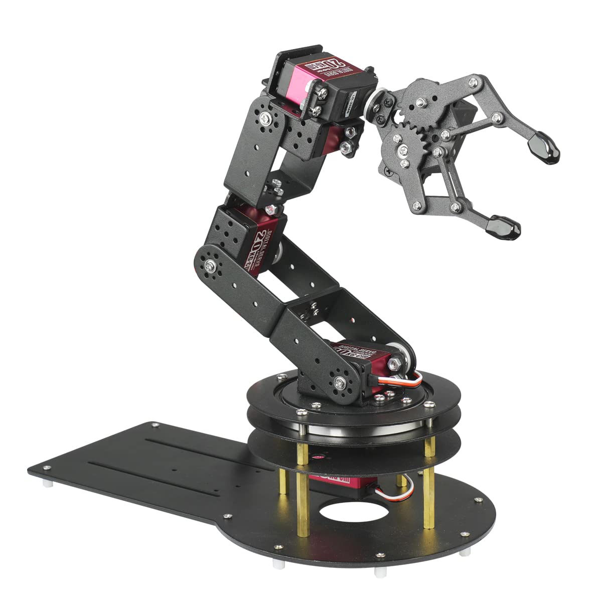 Mua Robotic Arm Bracket Kit 6DOF Black Aluminum Mechanical Claw Kit ...
