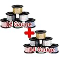 12 Gauge and 14 Gauge Wire Combo - 14ga is 6 Pack 100' per Roll. (Total ...
