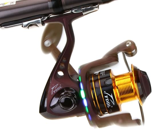 BNTTEAM LED Light Fishing Reels Luminous Metal Spinning Reels Fishing ...