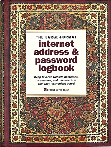 Gilded Floral Internet Password Address & Logbook (with removable cover ...