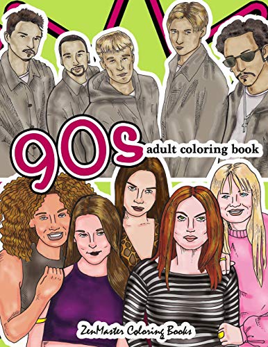 Amazon.com: 90s Adult Coloring Book: 1990s Inspired Coloring Book for ...