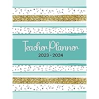 Teacher Lesson Planner 2023-2024: Gradebook, Attendance Record | 12 ...