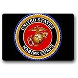Amazon.com: DENSY Door Mats USMC Marine Corps Metal Pattern & Anchor ...
