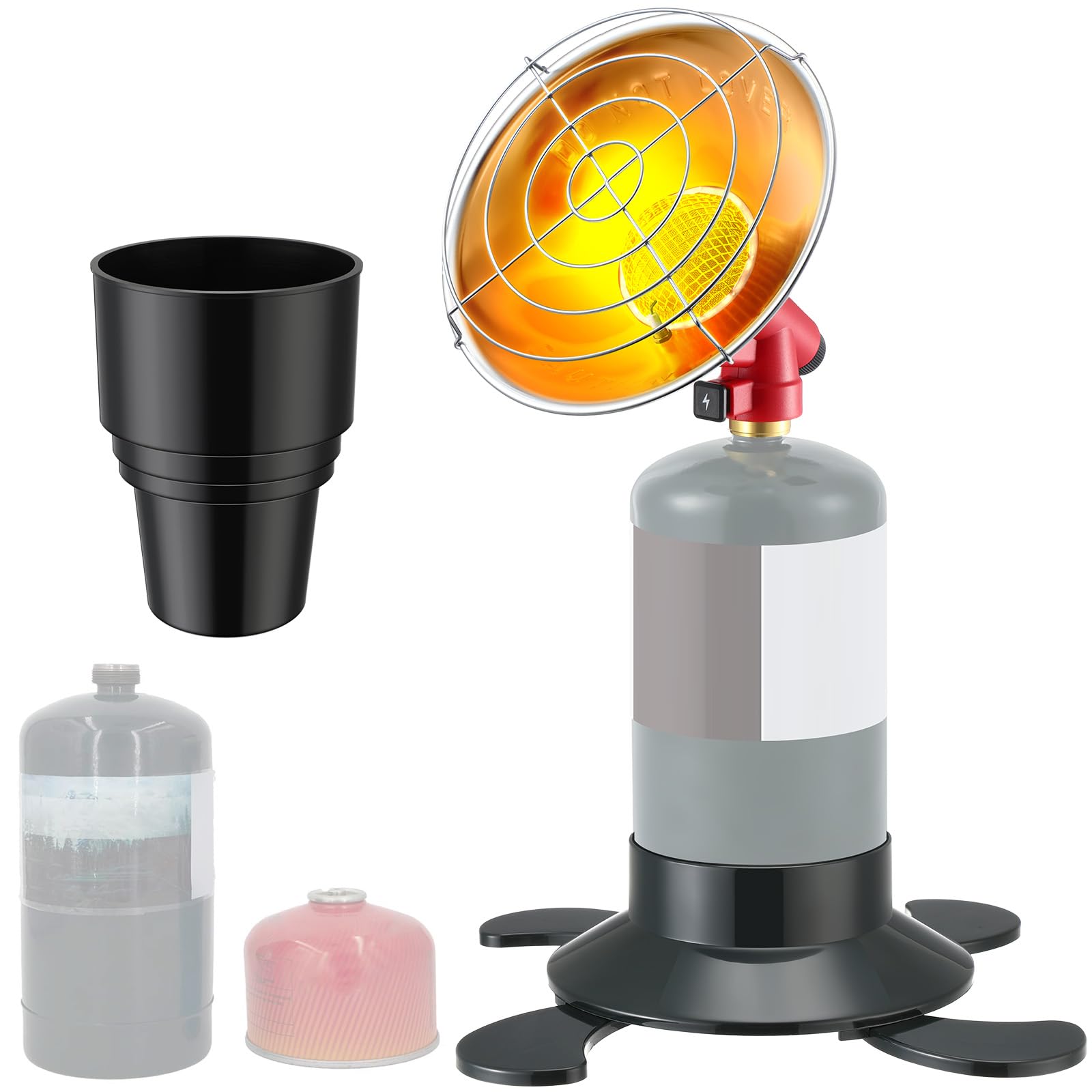 Portable Propane Heater Camping Tent Heater with Propane Cup Holder and ...
