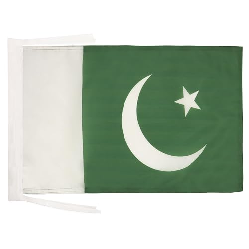 Pakistan Flag 18'' x 12'' cords - Pakistani SMALL flags 30 x 45cm ...