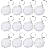 Kurtzy Blank Photo Insert Keychains (100 Pack) - Each Keyring is 5.4 x ...