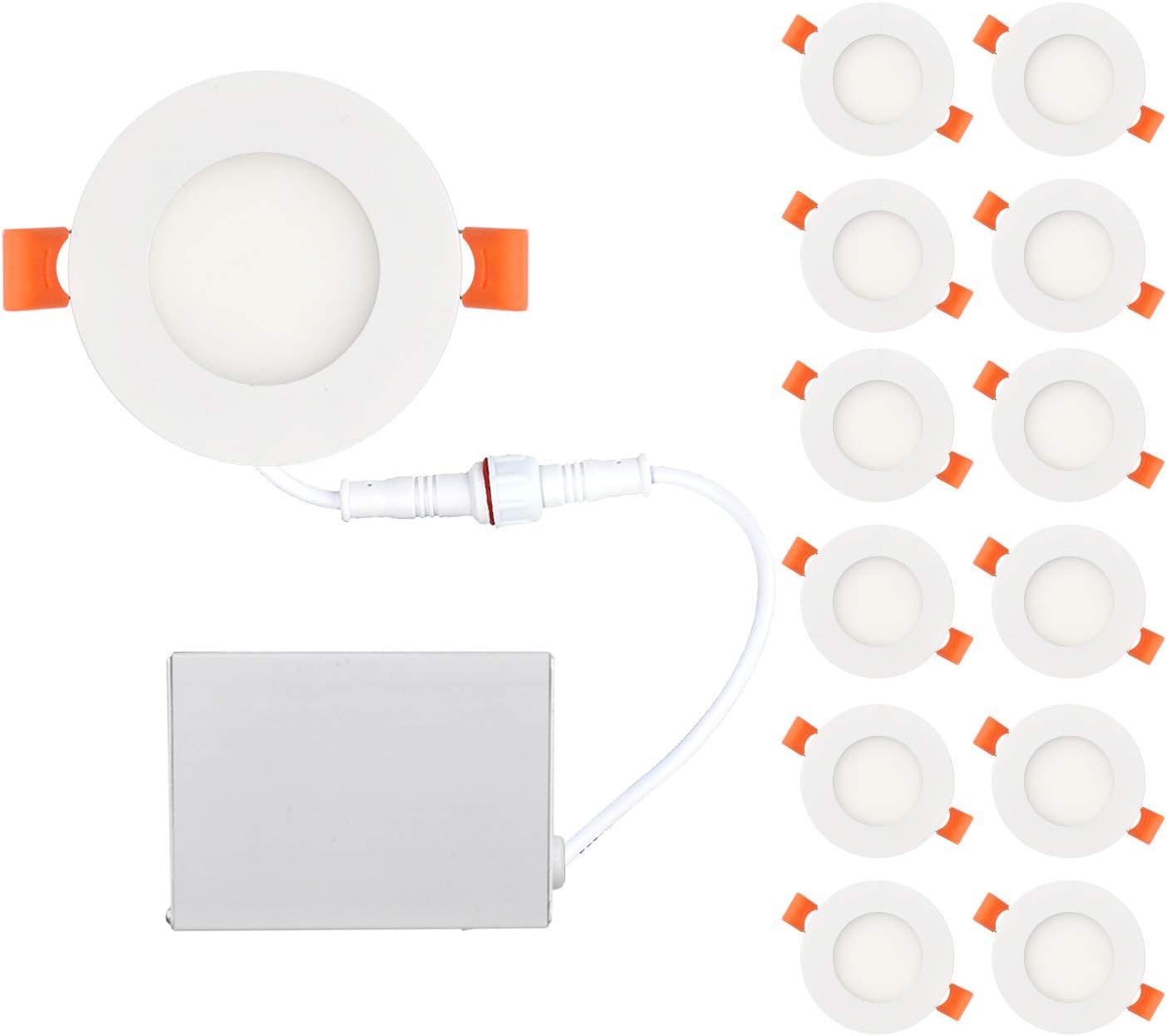 OSTWIN 3 inch 6W (30 Watt Repl.) IC Rated LED Recessed Low Profile Slim ...