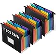 Amazon.com : TRANBO 7-Pockets Hanging File Folder with Retractable Hooks for Filing Cabinet ...