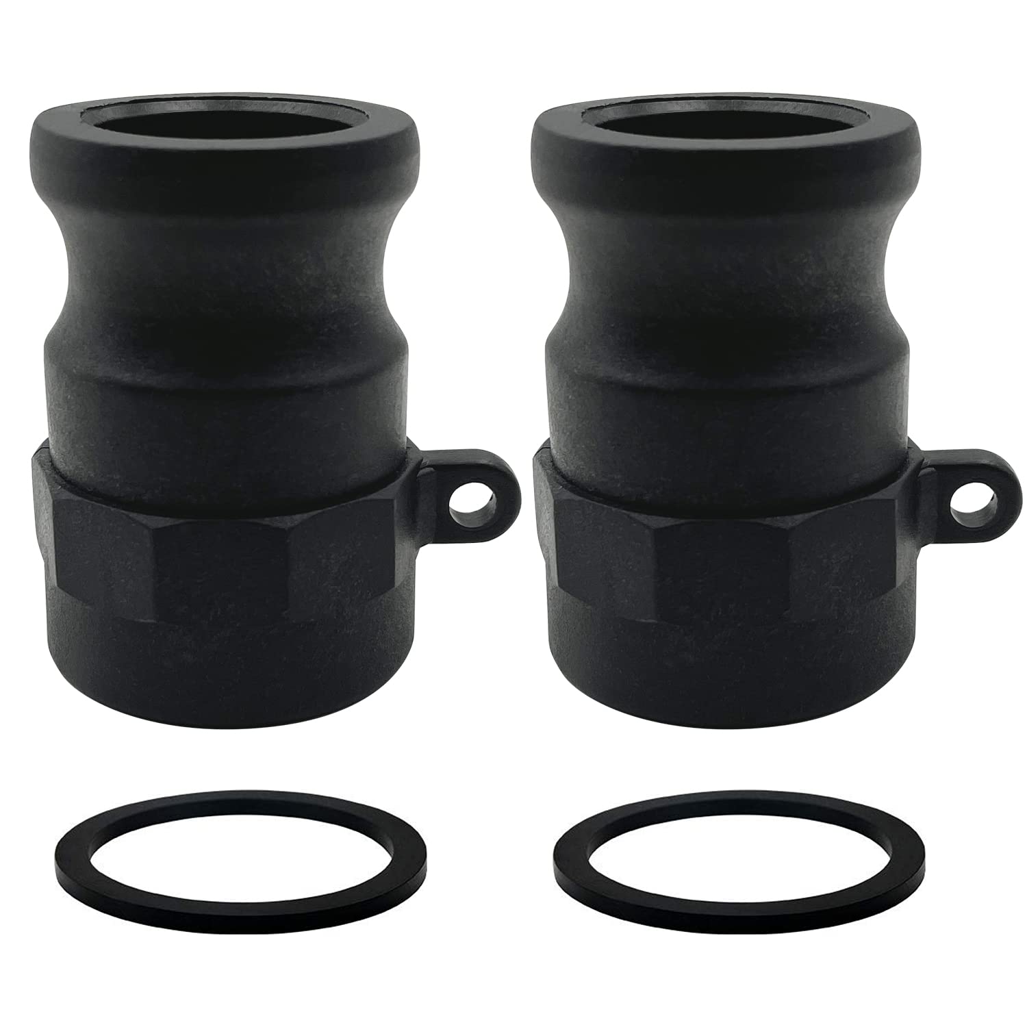BITOTU 2PCS Camlock Fittings Poly NPT A-150 1-1/2" Type A Standard ...