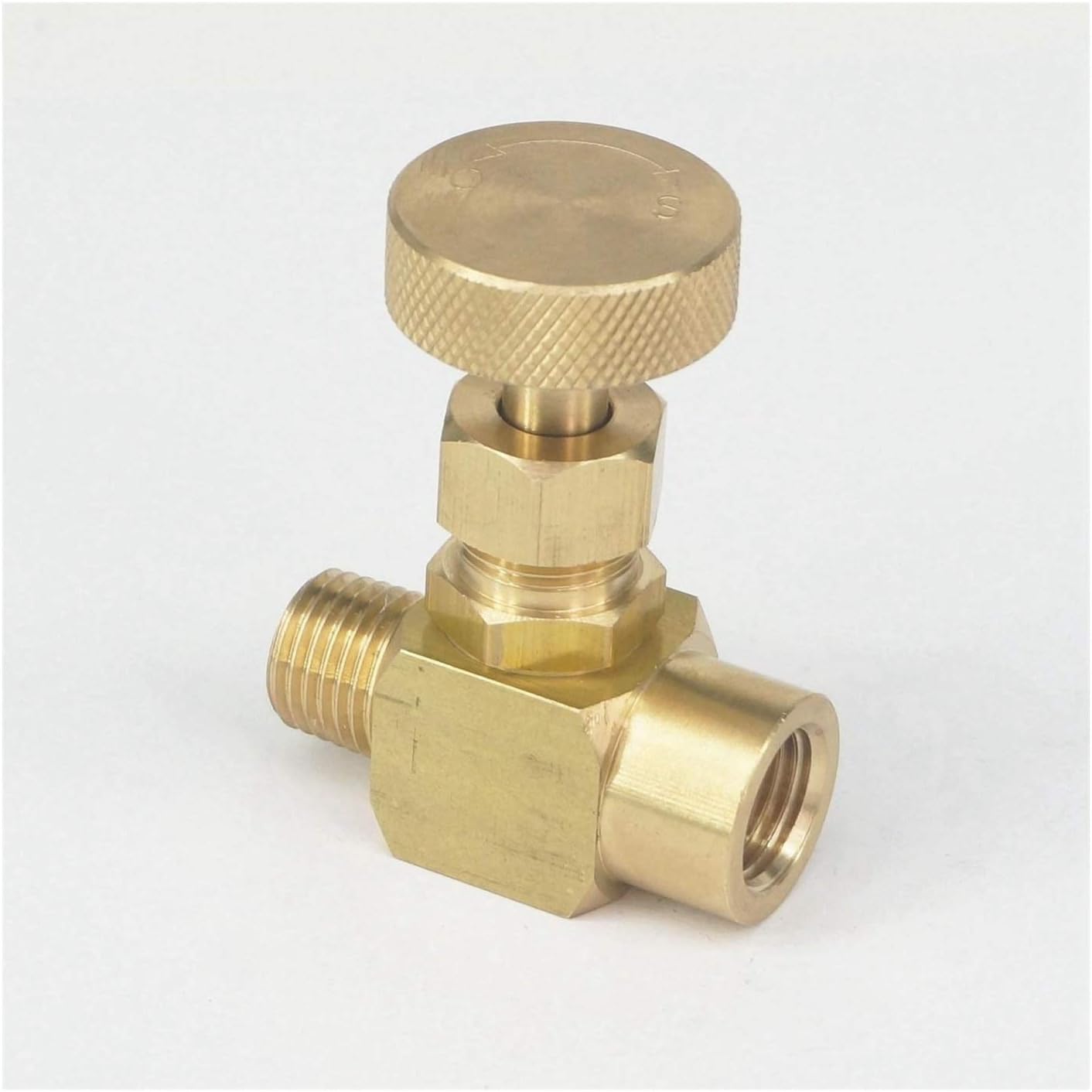 Amazon.com: YINGJUN Valves 1/4 Inch NPT Male to Female Brass Needle ...