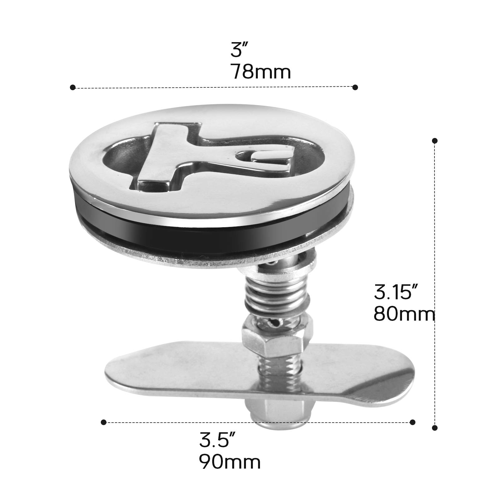 Mua 316 Stainless Steel Lift Handle Latches Flush Pull Slam Latch Boor ...