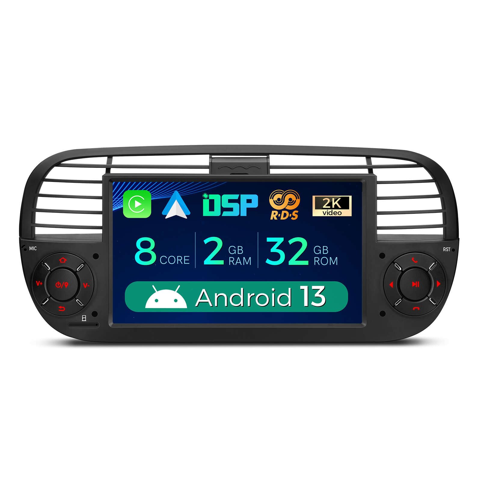 Mua for Fiat 500 (2007-2015) Touch Screen Radio, 7 Inch Android 13 Car ...