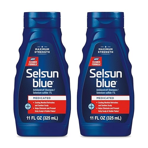 Selsun Blue Medicated Anti-dandruff Shampoo with Menthol, 11 fl. oz., Maximum Strength, Selenium ...