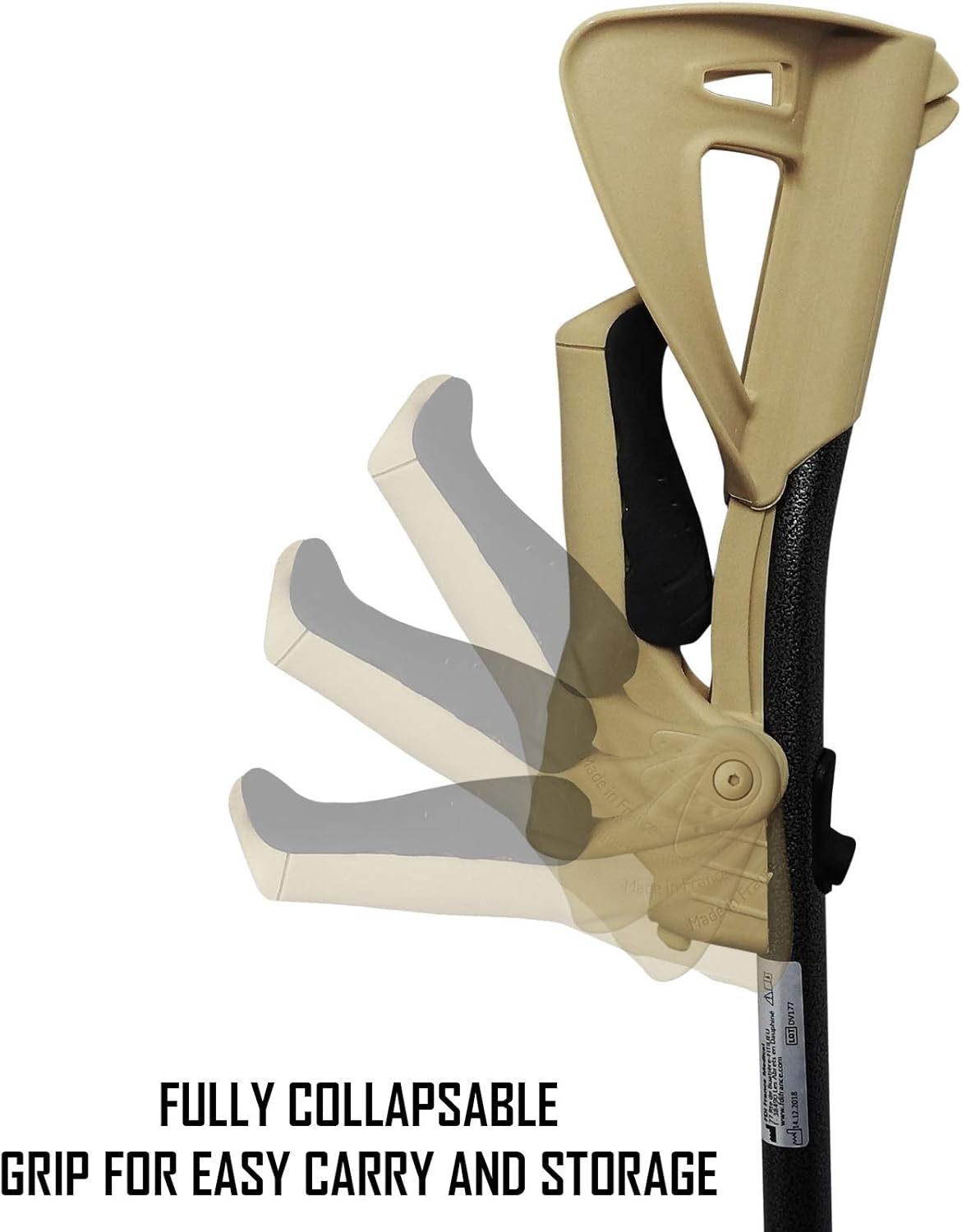 FDI Ergotech Comfort Grip Folding Handle + Collapsible Elbow Walking ...