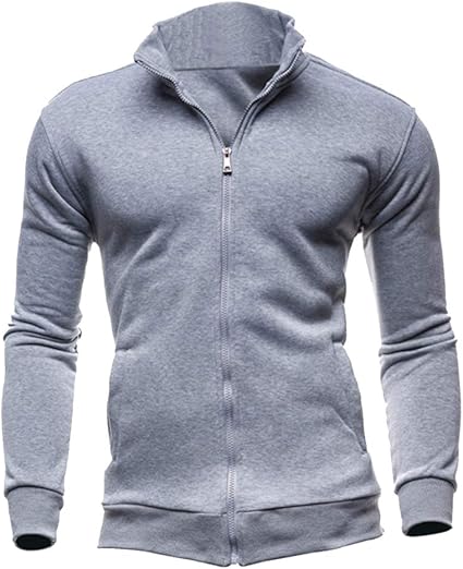 Sweat Zippé Homme Veste Sweat Shirt Sport Sweatshirt Pull Zippé Col ...