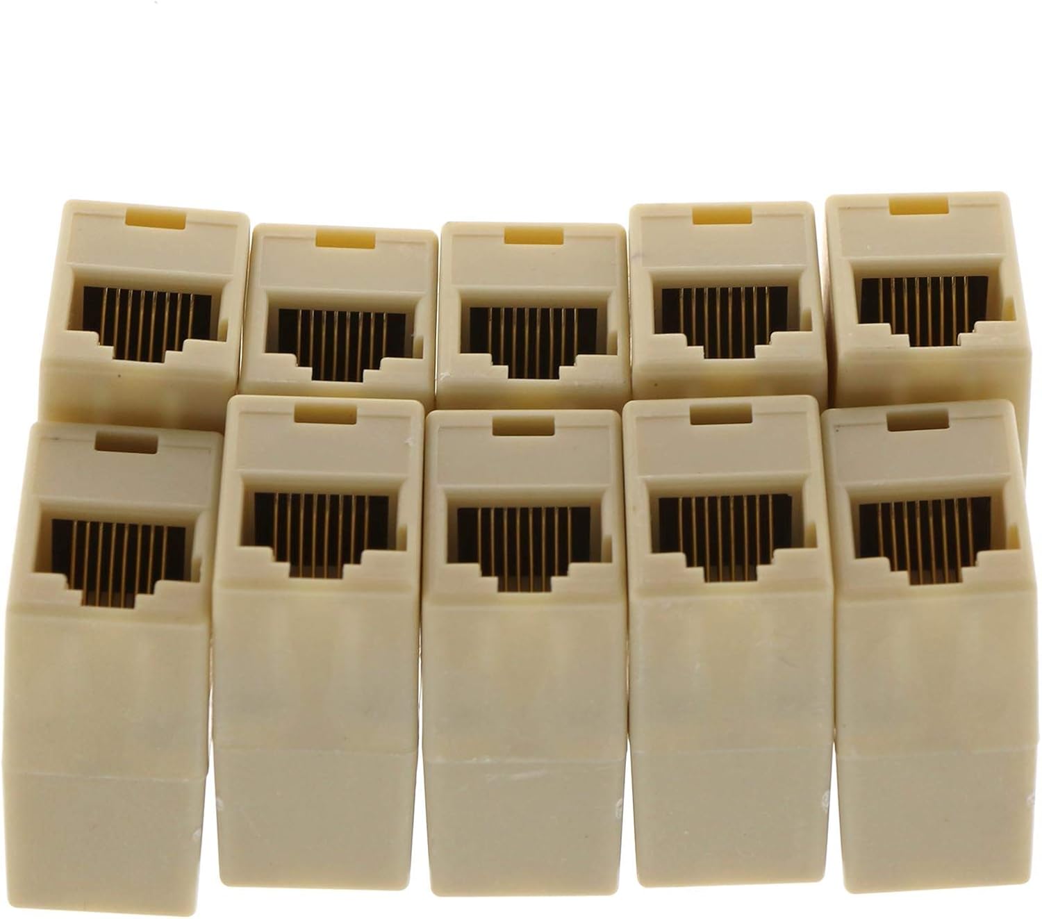 10X RJ45 Coupler Network Cable Joiner Ethernet LAN Straight Wired ...