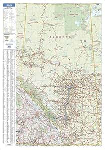 Alberta Wall Map - 28" x 40" Laminated: Amazon.ca: Office Products