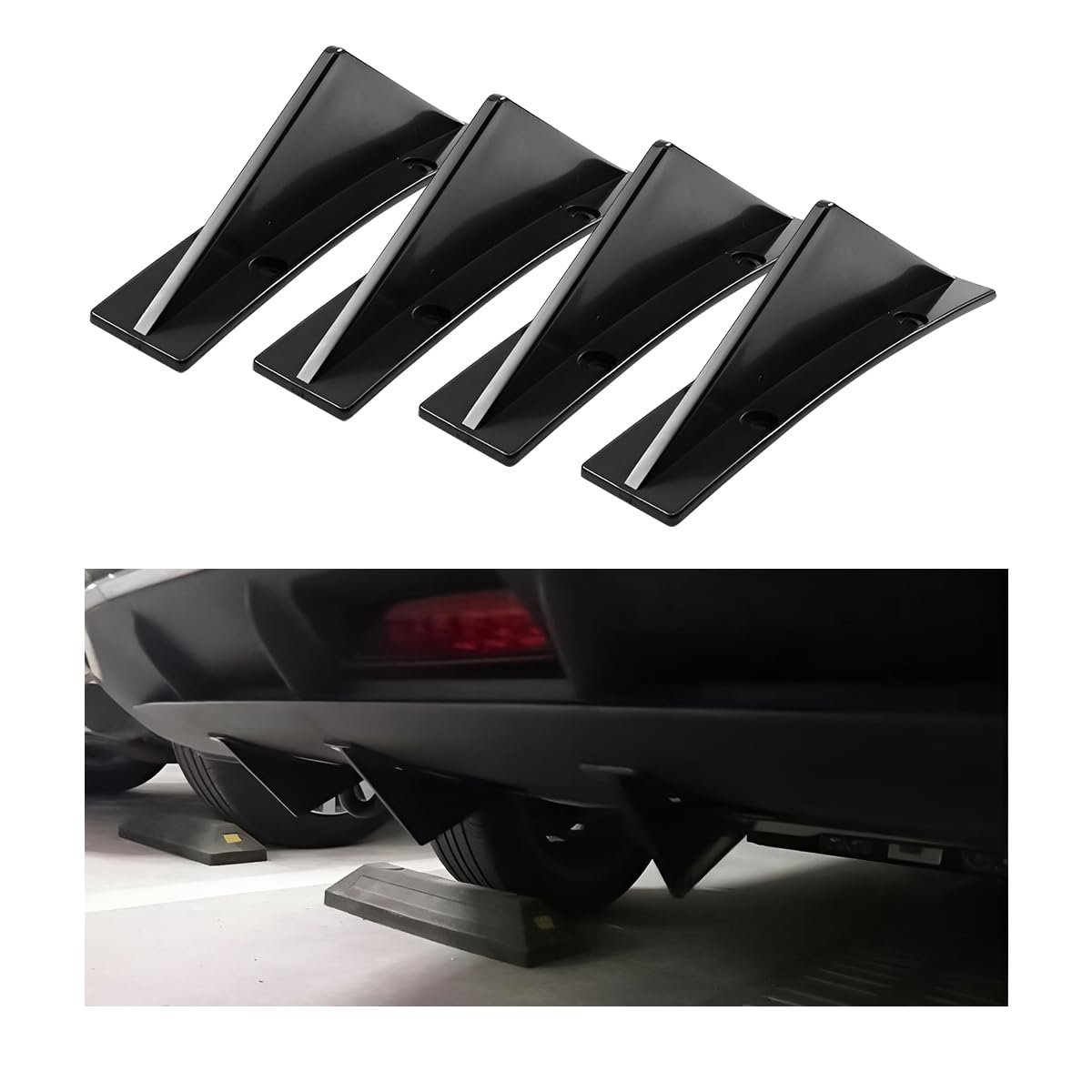 Mua 4pcs Car Rear Lower Bumper Wing Lip Diffuser, Anti-Crash ...