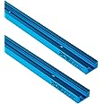 POWERTEC 71158V 48 Inch Double-Cut Profile Universal T-Track with Predrilled Mounting Holes, 2 ...