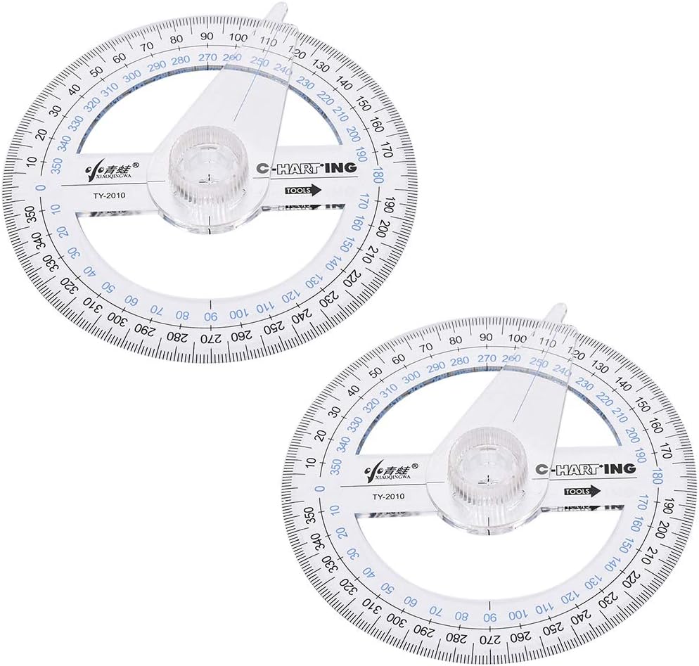 sourcing map Protractor 360 Degree with Swing Arm Drawing Measuring ...
