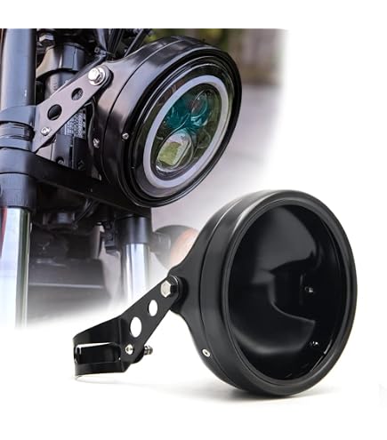 Black Headlight Housing Emgo Kawasaki Style 7 Inch Headlight Assembly ...