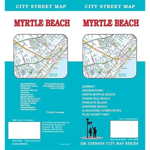 Mapa Del área De North Myrtle Beach