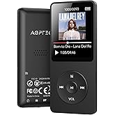 Amazon.com: AGPTEK A02 MP3 Player with Bluetooth 5.3, 1.8 inch Screen ...