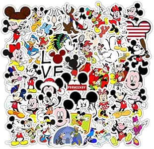 Amazon.com: 50Pcs Mickey Mouse Stickers, Laptop Stickers Disney Theme ...