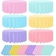 Amazon.com: 24Pack Round Pastel Color Tablecloths,Plastic Pastel ...