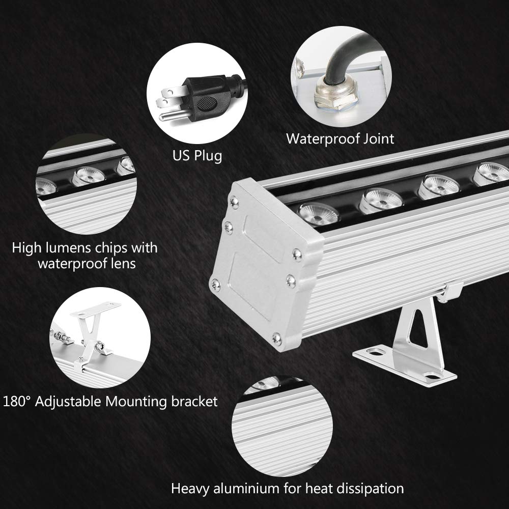 Mua 24W Linear Bar Light, 39.4in LED Wall Washer light with US Plug ...