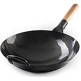 Amazon.com: Craft Wok Traditional Hand Hammered Carbon Steel Pow Wok ...