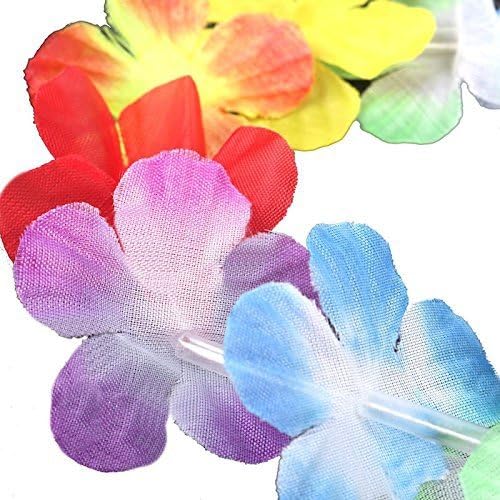 Schramm® 50 pcs. flower chains multicolor colorful flower chain ...