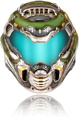 Amazon.com: Doomguy Helmet Deluxe Resin Doom Eternal Full Head Mask for ...