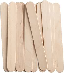 Amazon.com: [100 Count] Jumbo 6 Inch Wooden Multi-Purpose Popsicle ...