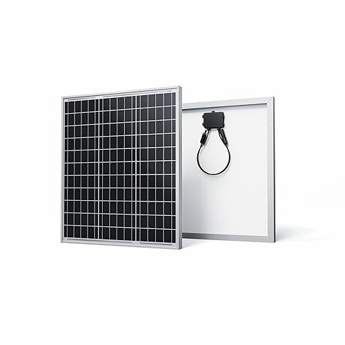 Renogy Solar Panel 50 Watt 12 Volt, High-Efficiency 50W Solar Panel ...